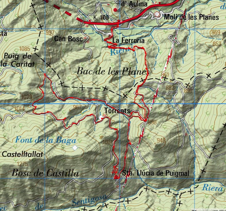 Sant Ponç de l’Aulina, Coll de l’Home Mort, Santa LLúcia de Puigmal ...